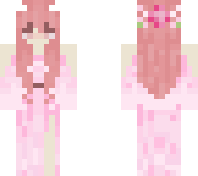 Aike pink dress | Minecraft Skin