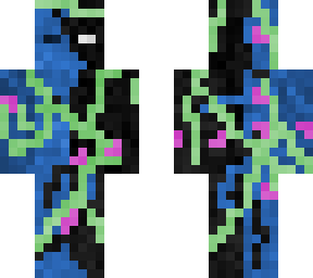Half demon elf thingy half ocean creature covered in vines | Minecraft Skin