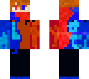 fire and water | Minecraft Skins