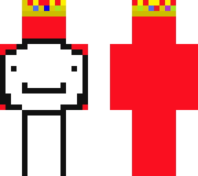 Red Dream with a crown | Minecraft Skin