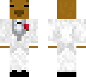 Capybara white tuxedo Carpincho esmoquin blanco | Minecraft Skin