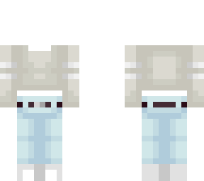 Cream Cropped Sweater Outfit Base | Minecraft Skin