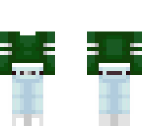 Emerald Green Cropped Sweater Outfit Base | Minecraft Skin