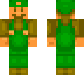 Fixed 8 Bit Luigi (Edited User Skin) | Minecraft Skin