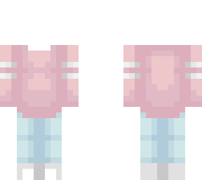 Long Pink Sweater Outfit Base | Minecraft Skin
