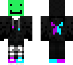 dream face mask light green drip panda | Minecraft Skin