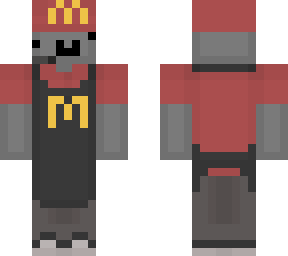 mc donalds gray worker skin | Minecraft Skin