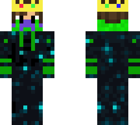Scull Yaz with crown | Minecraft Skin