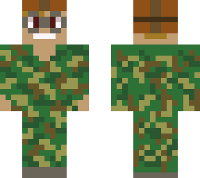 Army guy with aviator hat | Minecraft Skin