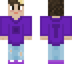 Boy uwu with hoodie and a T | Minecraft Skin
