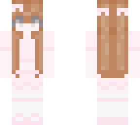 Cute Bow Girl in Mini Skirt | Minecraft Skin