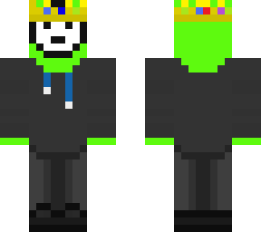 Dream with technoblade crown and hoodie | Minecraft Skin