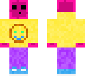 Pink Slime w/ yellow smily face | Minecraft Skin