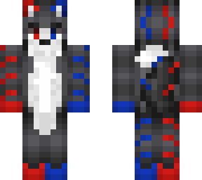 Shadowswordhelm's red and blue skin | Minecraft Skin