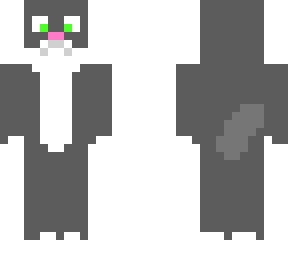 Grey and white cat | Minecraft Skin