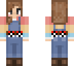 edited overall girl | Minecraft Skin