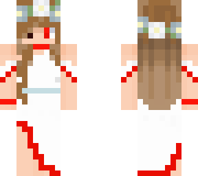 with white dress | Minecraft Skin