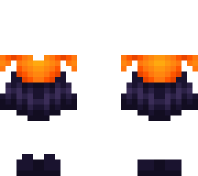 OB - Pumpkin Orange w/ Purple Trim Dress | Minecraft Skin