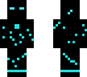 blue neon dark knight | Minecraft Skin