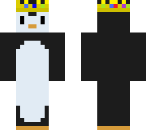 Penguin with Techno Crown | Minecraft Skin