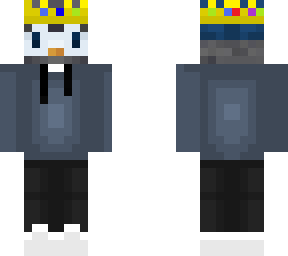 Penguin With Technoblade Crown | Minecraft Skin