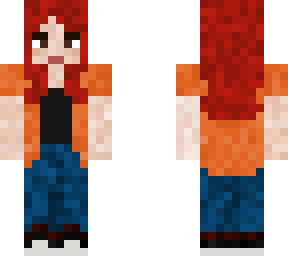 Red dyed hair girl | Minecraft Skin