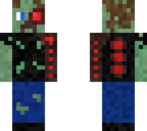 Zombie Redstone Cyborg | Minecraft Skin