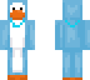 Club penguin with headphones and blue chain | Minecraft Skin