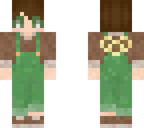 green overalls brown jumper | Minecraft Skin
