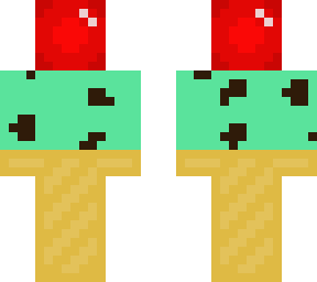 mint chocolate-chunk ice cream | Minecraft Skin