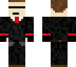 Black Suit RED Tie | Minecraft Skin