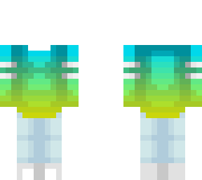 Long Blue and Yellow Ombre Sweater Outfit Base | Minecraft Skin