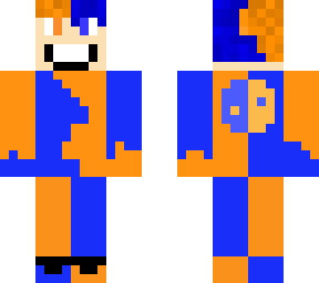 orange and blue man | Minecraft Skin