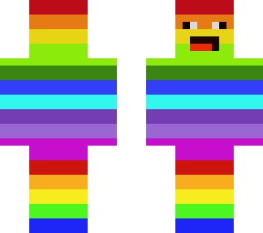 Rainbow Noob | Minecraft Skin