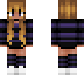 October Stripe Sweater Girl | Minecraft Skin