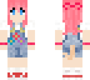 Pink Hair Spring Overalls | Minecraft Skin