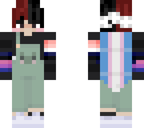 Genderfluid bi and trans minecraft skin | Minecraft Skin