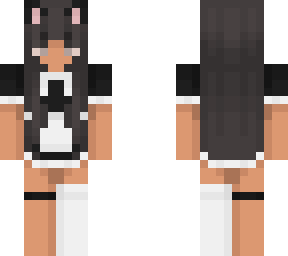 Black Maid Cat Girl | Minecraft Skin