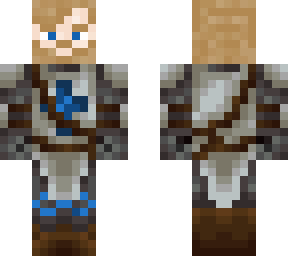 Blue knight without helmet | Minecraft Skin