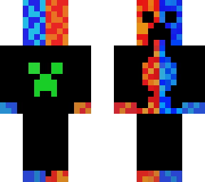 Half and half creeper | Minecraft Skin