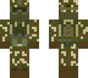Woodland camo soldier | Minecraft Skin