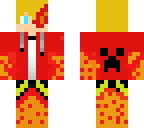 red fire minceraft gamer | Minecraft Skin