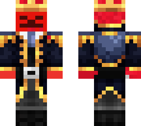 Red skeleton king | Minecraft Skin