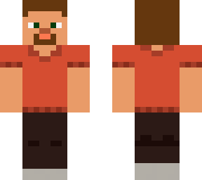 smooth red shirt steve | Minecraft Skin