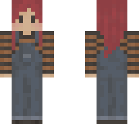 overalls girl red hair | Minecraft Skin