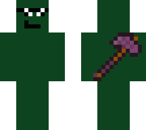 green man with technoblades axe of peace in the back wearing sunglasses ...