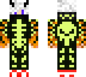 NEON bone Demon Gamer Boy | Minecraft Skin