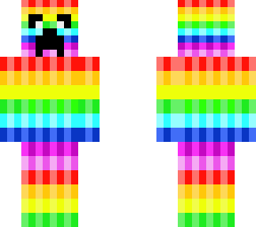 rainbow creeper | Minecraft Skins