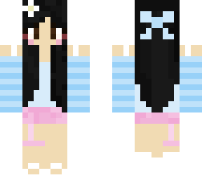 Cute Blue Girl | Minecraft Skin