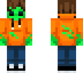 hive style orange hoodie with brown hair (halloween version ...